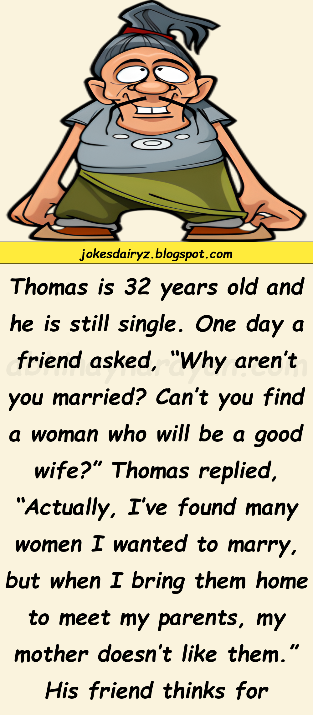 Thomas is 32 years old